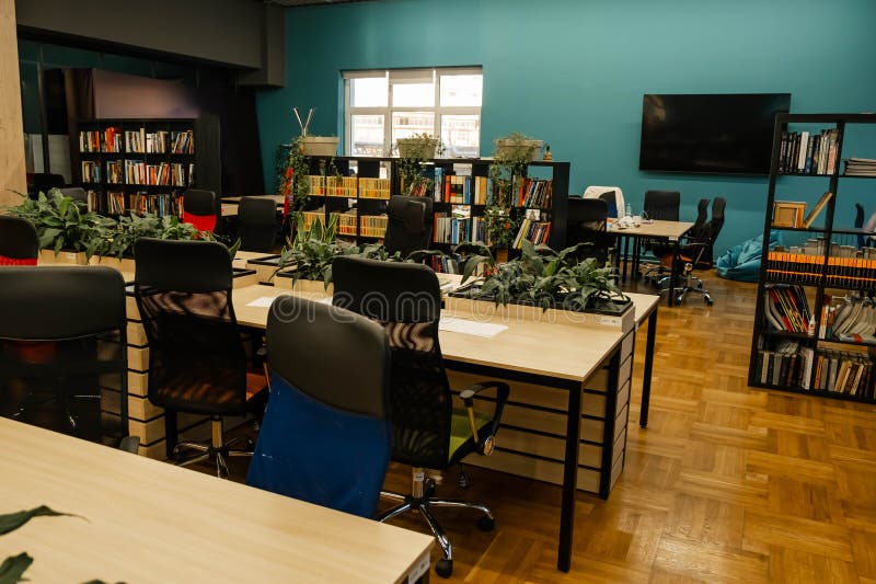 Modern Office Space with Waiting Room, Board Room. Modern Office Stock ...