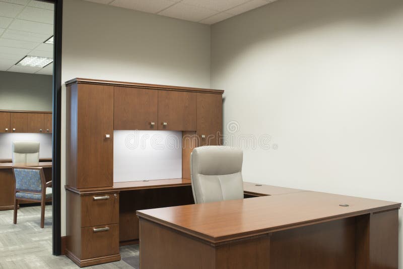 Empty office stock photo. Image of desk, slow, empty - 57193566