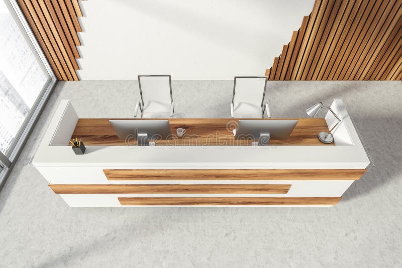 Top View Reception Desk Stock Illustrations – 208 Top View Reception ...