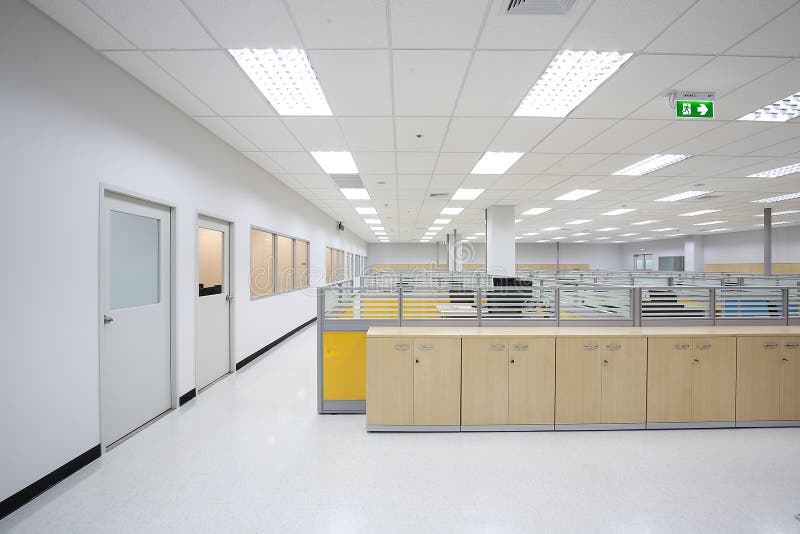 Empty office workplace stock image. Image of partition - 57603285