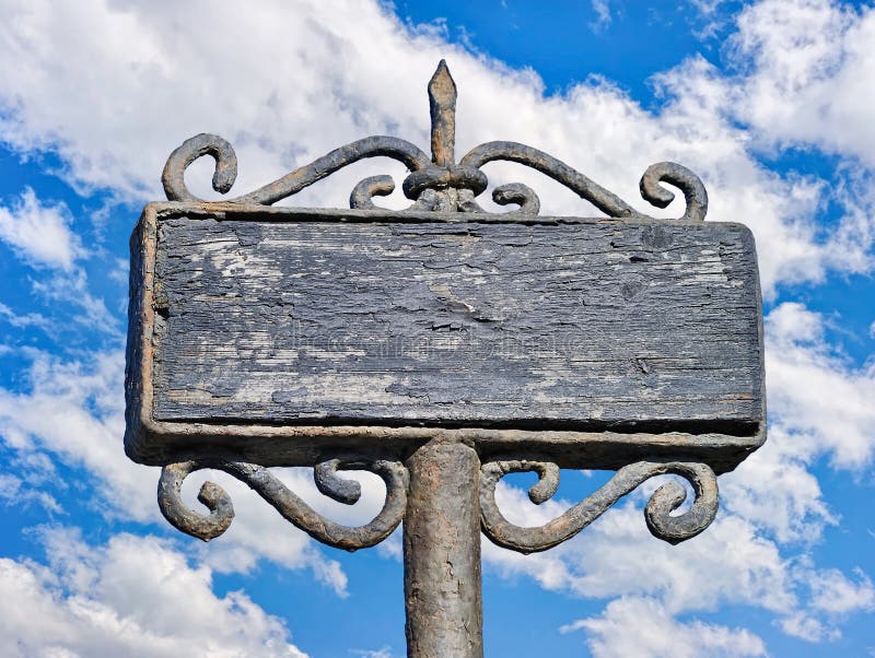 Empty old banner with sky stock photo. Image of memo - 14721236