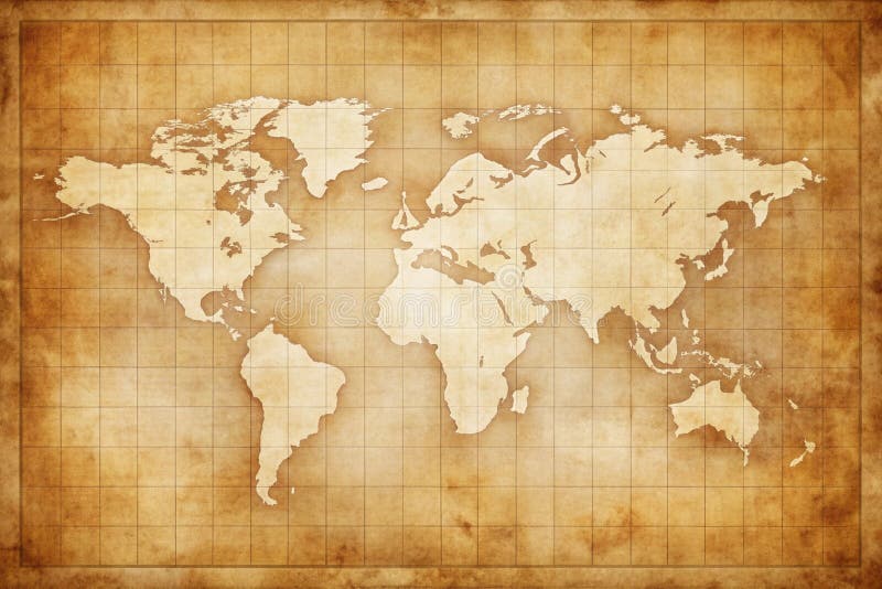 Empty Old Map Background or Template Stock Illustration - Illustration ...
