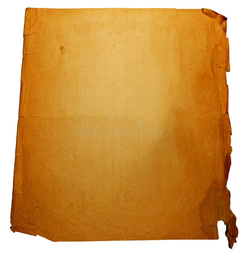 Empty Old Paper with Rusty Nails Isolated on White Background Stock ...