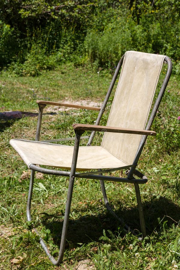 Old picnic chair stock image. Image of lawn, picnic, classic - 97200923