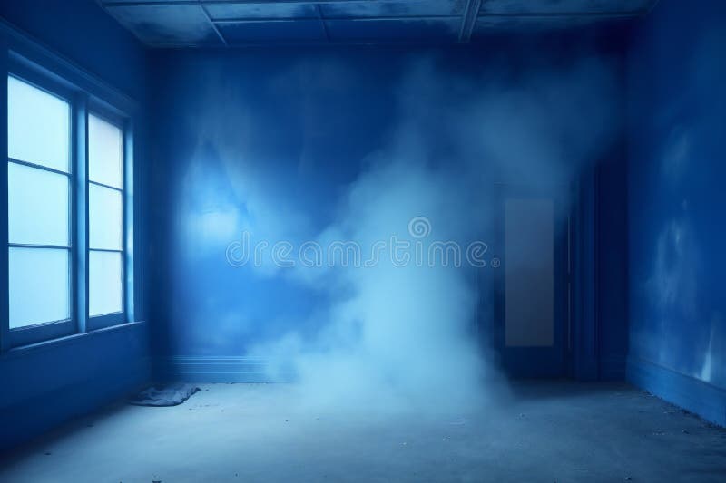 Empty Old Rustic Studio or Stage with Smoke and Lights Stock ...