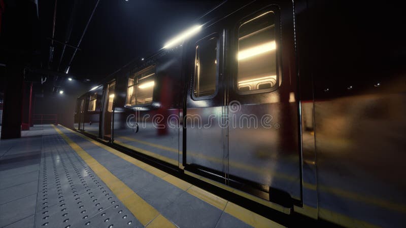 Empty Old Subway Train Station Stock Image - Image of station, covid19 ...