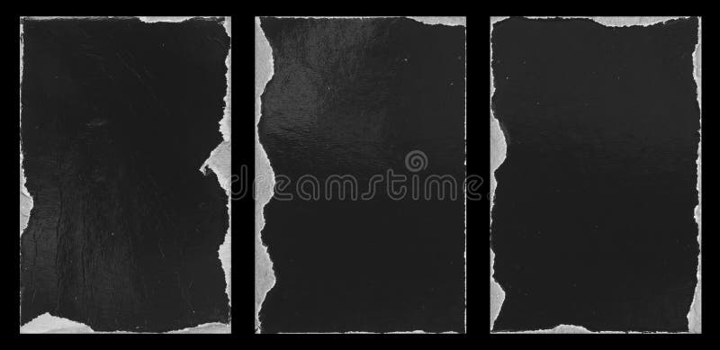 Empty Old Vintage Black Scratch Torn Poster Set Overlay Texture ...