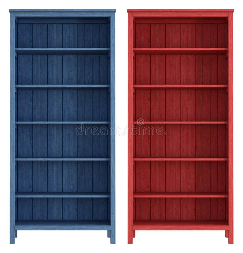 Empty old wooden bookcase stock illustration. Illustration of bookshelf ...