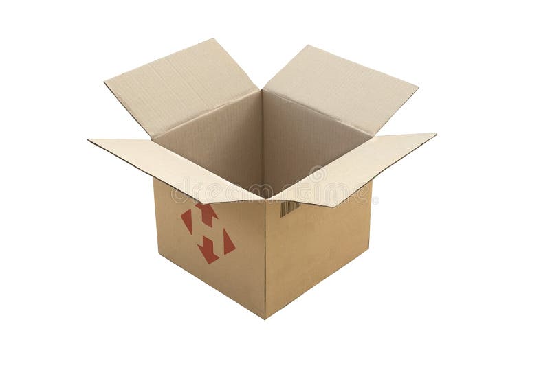 Empty open box stock photo. Image of container, background - 44056546
