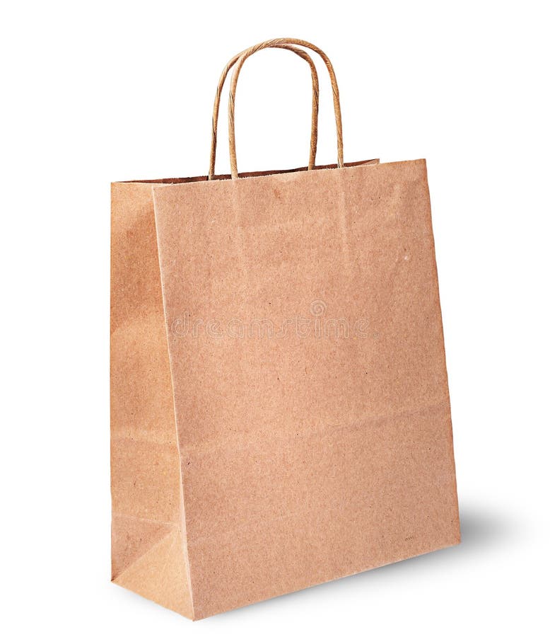 Empty Open Brown Paper Bag for Food Vertically Stock Photo - Image of ...