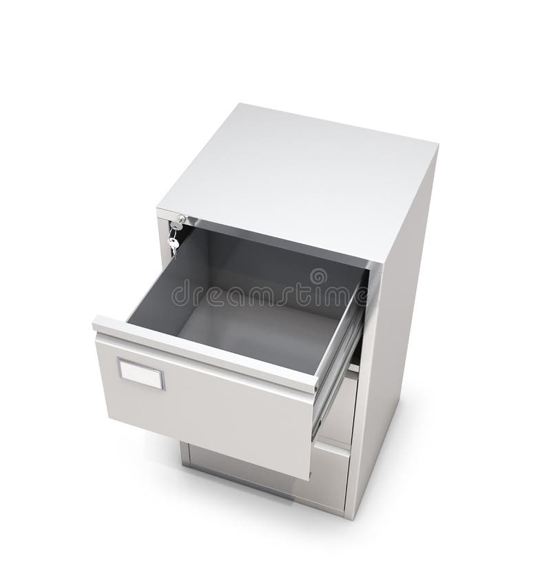 Empty Open Cabinet Drawer, Top View. Stock Illustration - Illustration ...