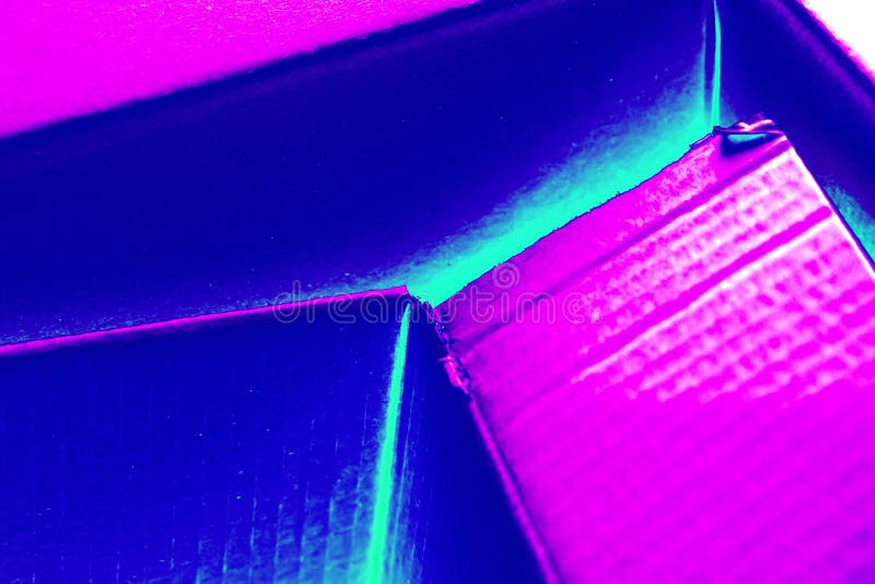 Empty Open Cardboard Box, Changed Colors, Bright Background in Pastel ...