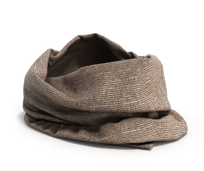 Empty Open Cloth Bag 3d Illustration Isolated on White Background Stock ...