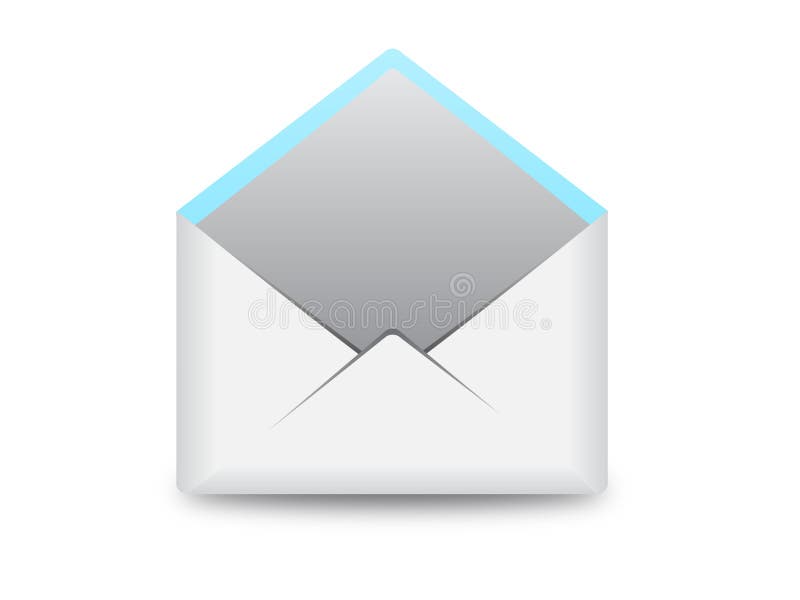 Empty open envelope vector stock vector. Illustration of blank - 43281619