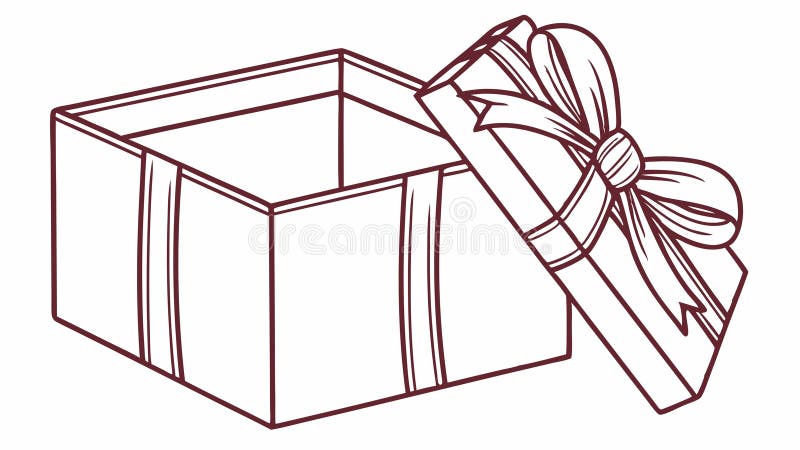 Empty Open Gift Box, Perfect for Customizable Gifting Concepts, Vector ...