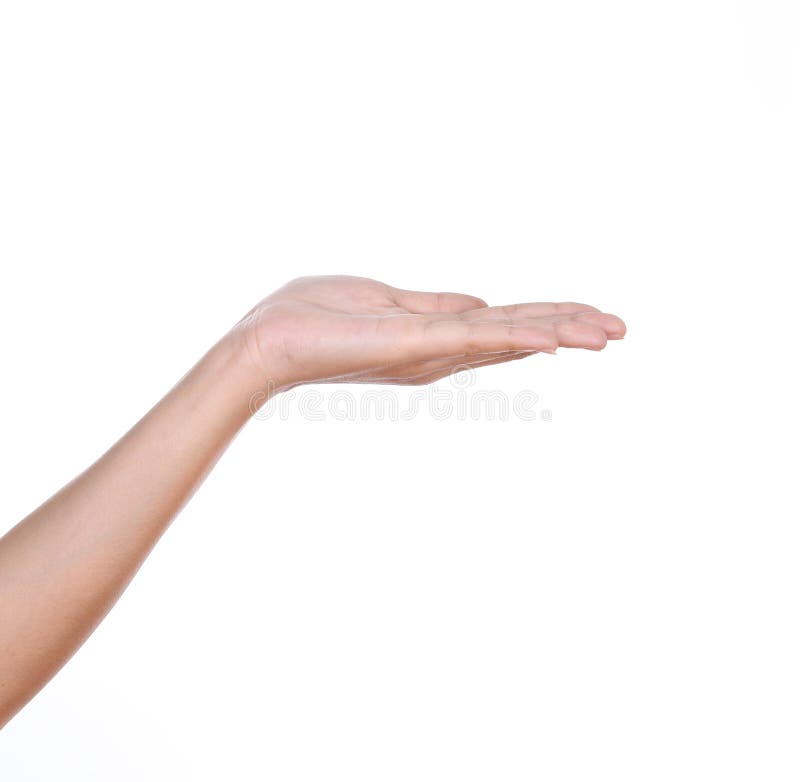 Empty hand isolated stock image. Image of giving, hand - 22870953