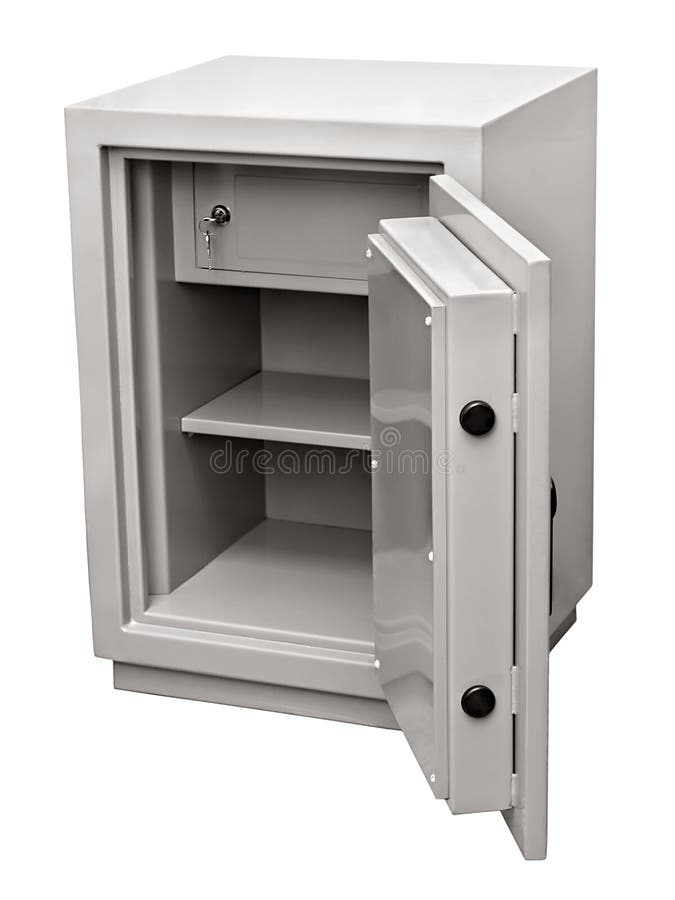 Safe box isolated on white stock photo. Image of rich - 21163892
