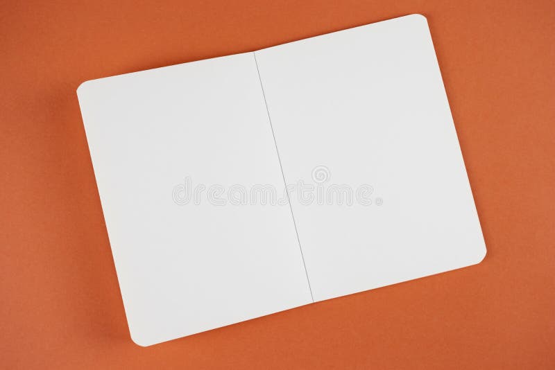 Empty Open Notebook with White Blank Paper Page Stock Photo - Image of ...