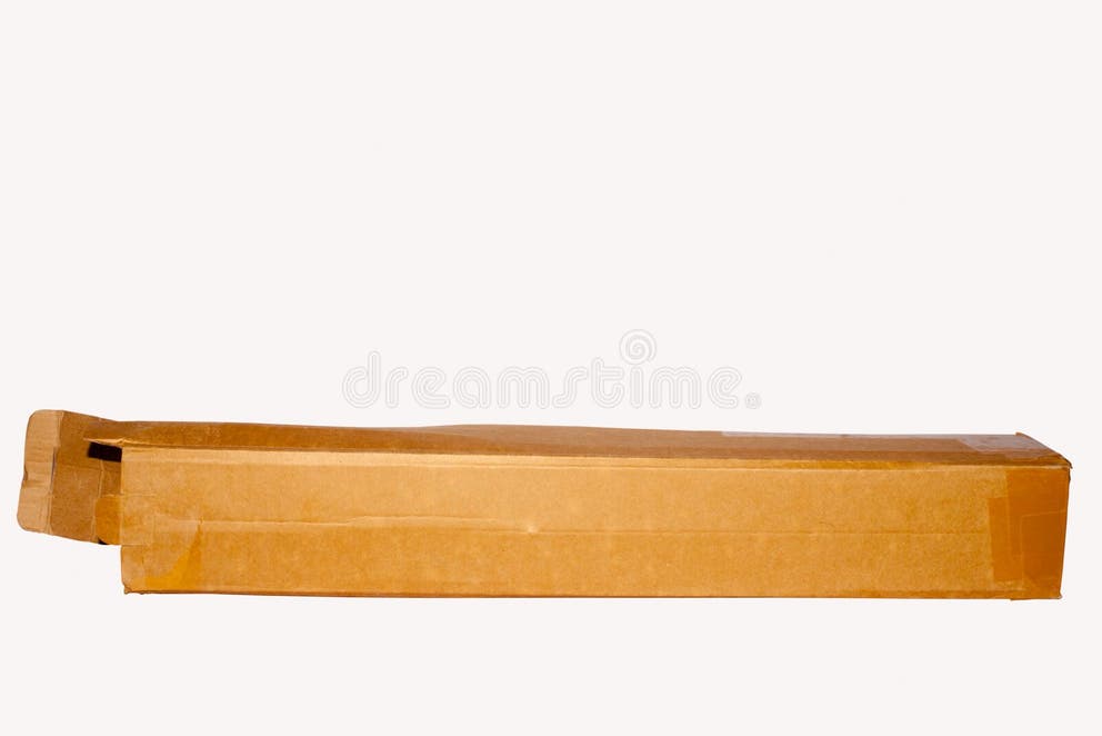 Empty Open Paper Box Over White Stock Photo - Image of crate, closed ...