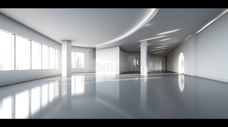 Empty Open Plan Office Interior,Modern Office,AI Generated Stock ...