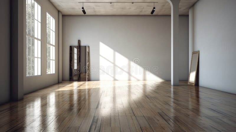 Empty Open Plan Office Interior,Modern Office,AI Generated Stock ...