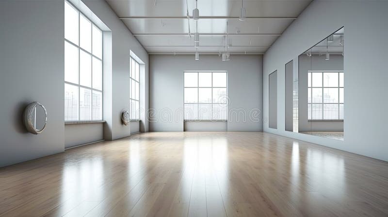 Empty Open Plan Office,Open Rooms and Large Spaces,AI Generated Stock ...