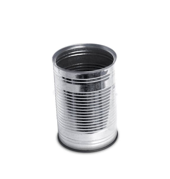 Empty Open Tin Can without Label Stock Image - Image of shiny, blank ...
