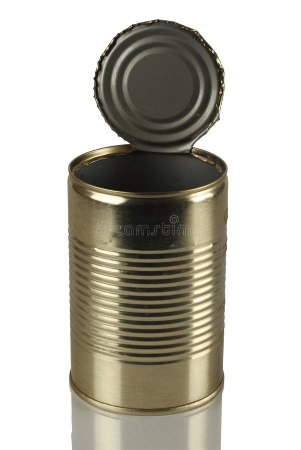 Empty, open tin can stock photo. Image of container, metallic - 51535284