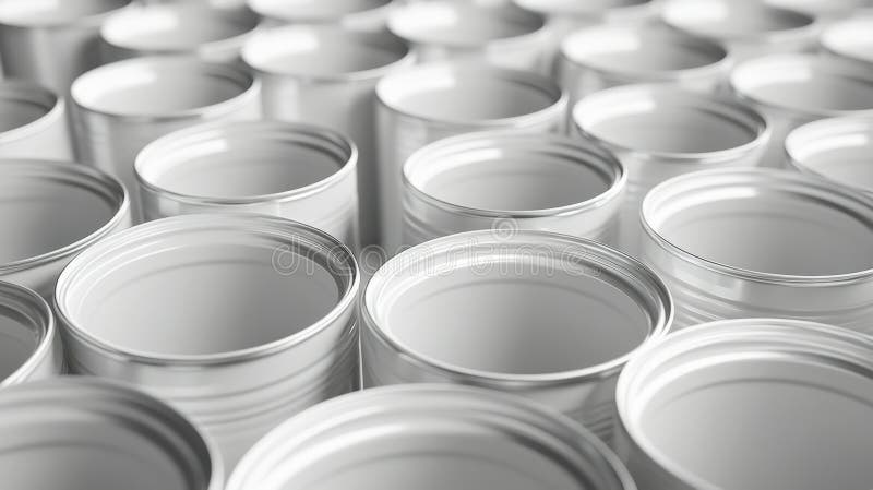 Empty Open Tin Cans in a Recycling Bin Represented As Waste Materials ...