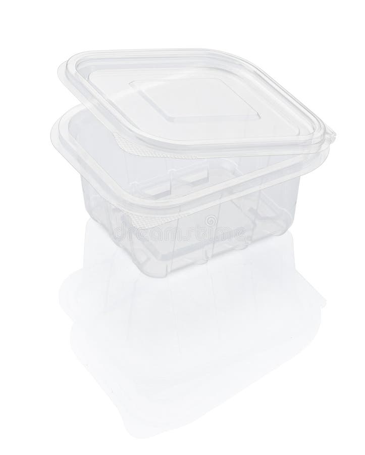 Empty Open Transparent Plastic Food Container Stock Image - Image of ...