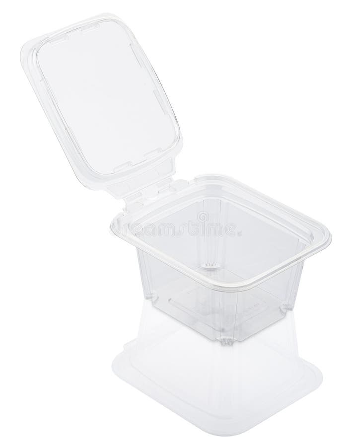 Empty Open Transparent Plastic Food Container Stock Image - Image of ...