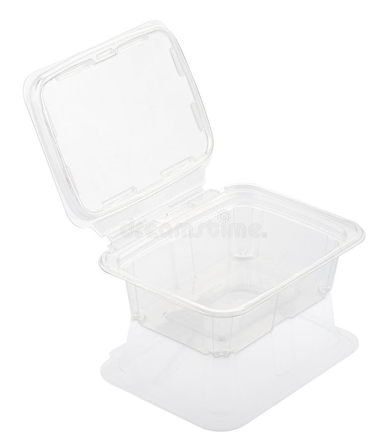Empty Transparent Plastic Food Container I Stock Photo - Image of open ...