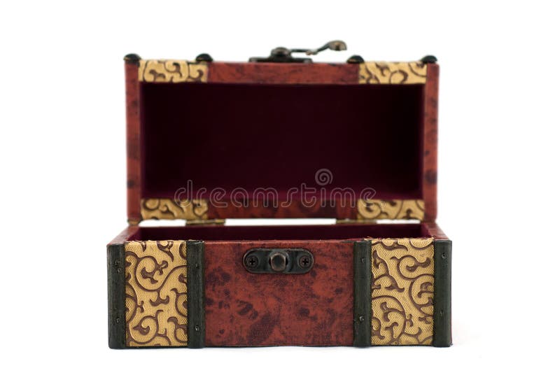 Empty open treasure box stock photo. Image of grained - 16100702
