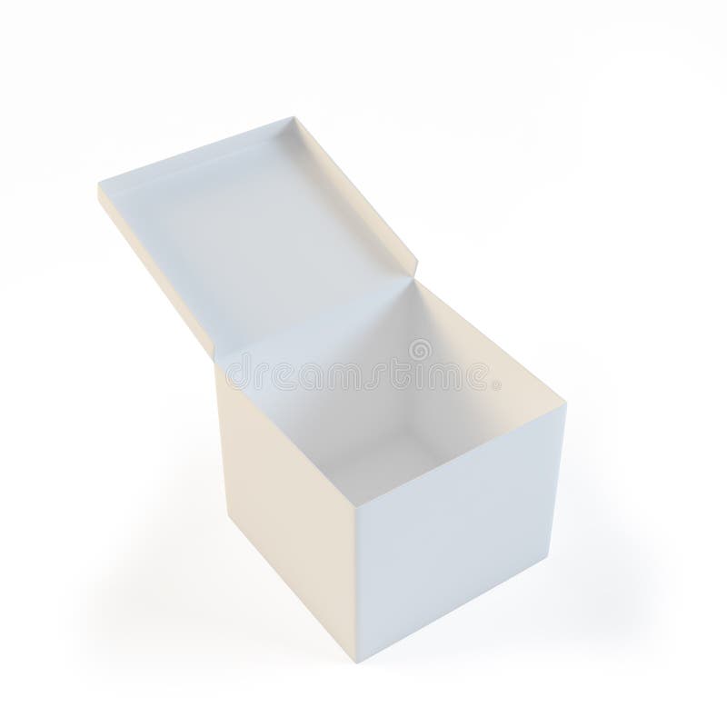 Empty open white box stock illustration. Illustration of empty - 22840824