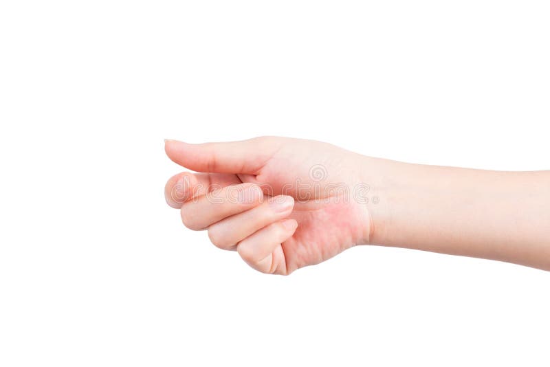 Empty Open Woman Hand on White Stock Photo - Image of hygiene, manicure ...