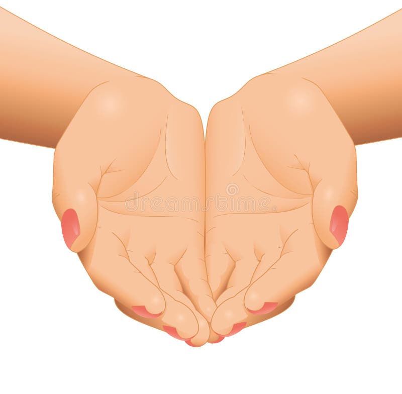 Female Open Hands Clip Art Open Hand Woman Svg, Lady Hands Clipart,