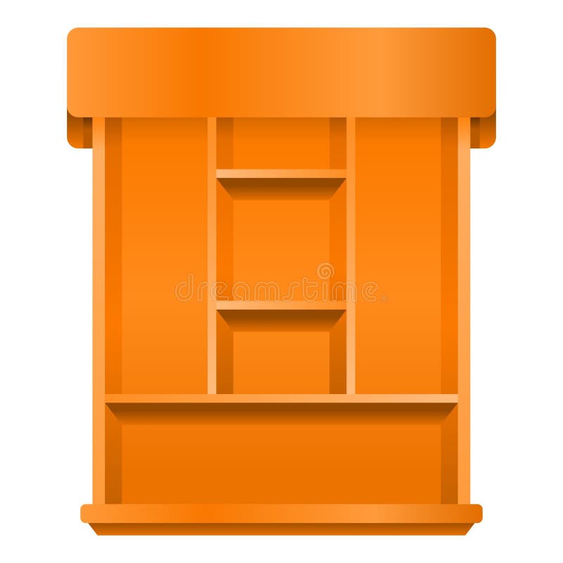 Empty Open Wooden Drawer Top View Vector Stock Vector - Illustration of ...