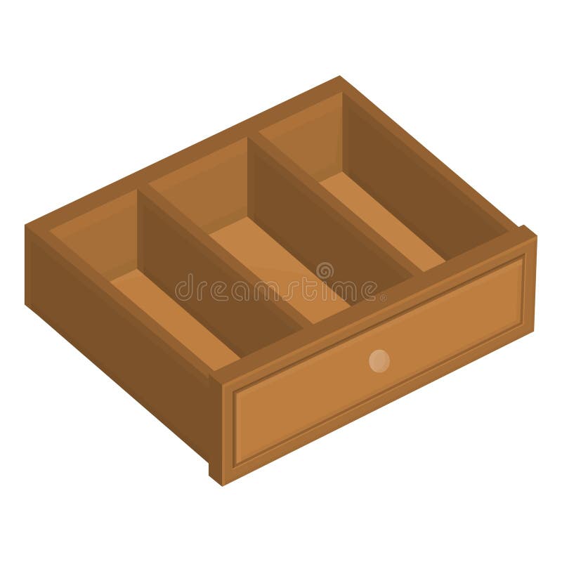 Empty Open Wooden Drawer Vector Stock Vector - Illustration of home ...