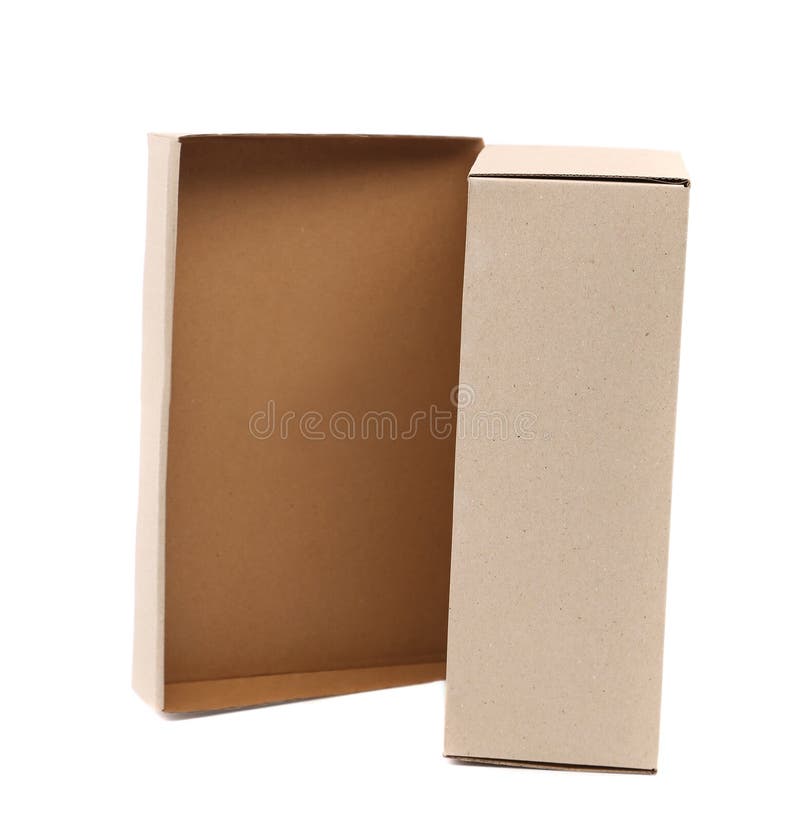 Empty opened carton. stock image. Image of fragile, beige - 35334513