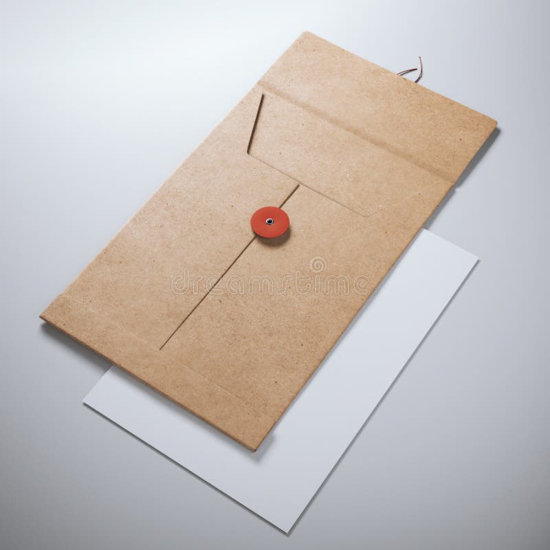 Empty Opened Folder and Sheet of Paper. Stock Image - Image of studio ...