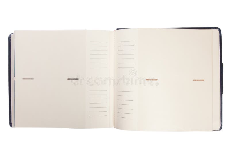 Empty Opened Photo Album Isolated on White Background Stock Photo ...