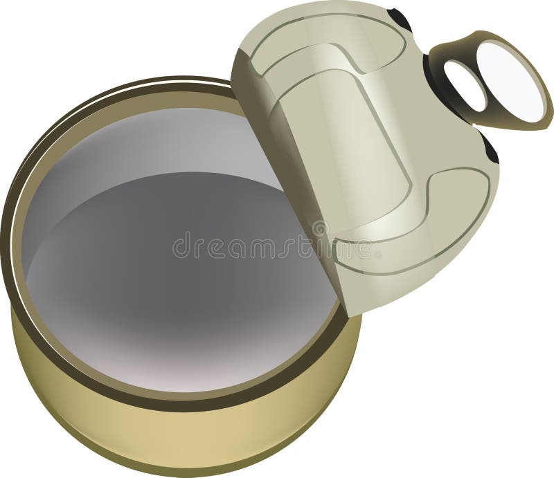 Empty Opened Tin Can stock vector. Illustration of product - 80901782