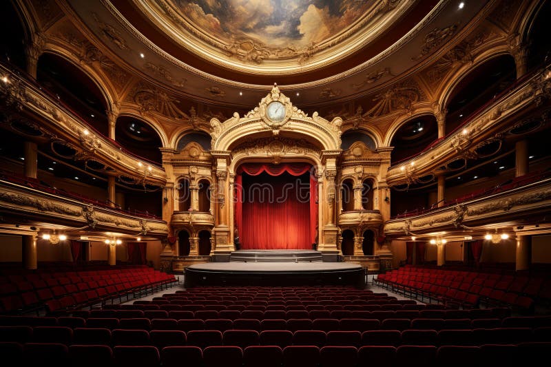 An Empty Opera Theater Auditorium Stock Photo - Image of parquet ...