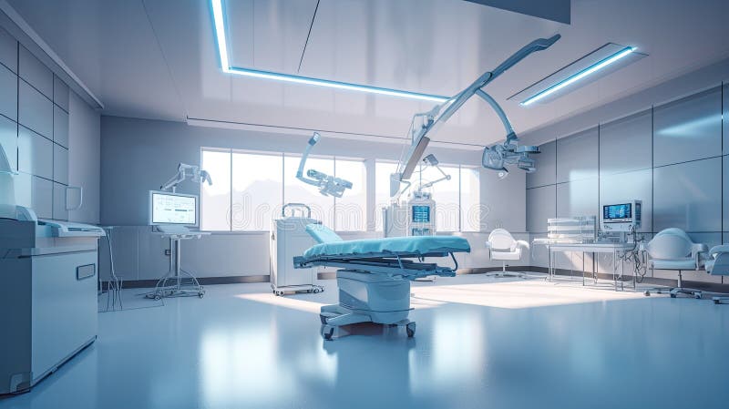 Empty Operating Room with Medical Equipment,Modern Operating Room ...