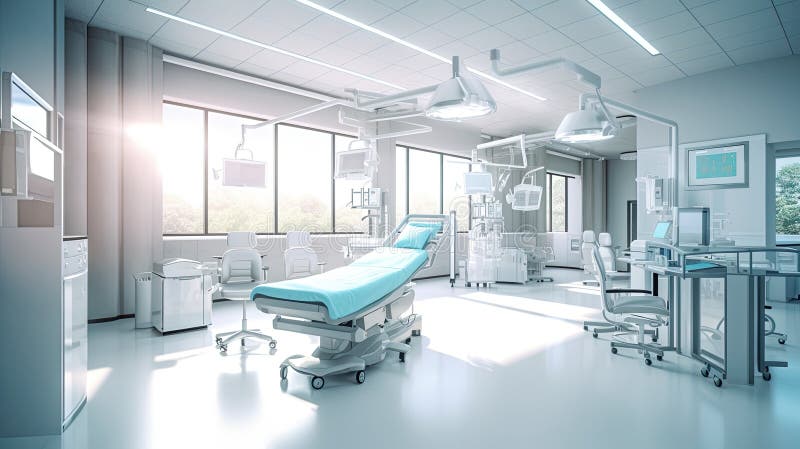 Empty Operating Room with Medical Equipment,Modern Operating Room Interior, Fully Equipped ...