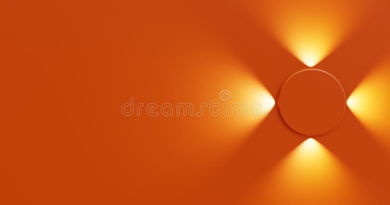 Empty Orange Corner Light. Abstract Studio Background for Product ...