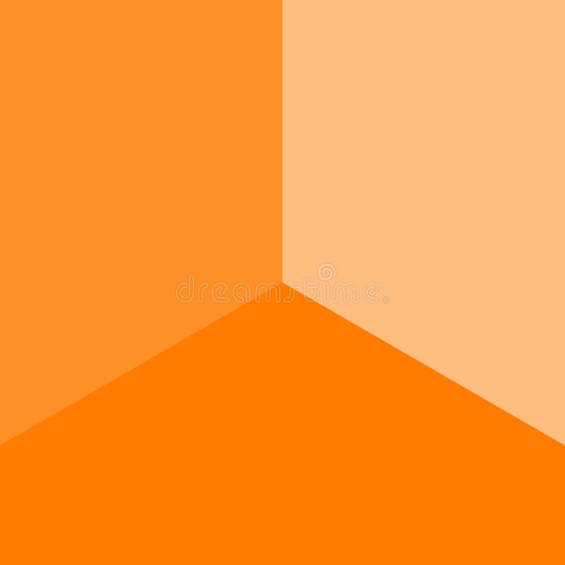 Empty Orange Corner of the Room Stock Vector - Illustration of shades ...