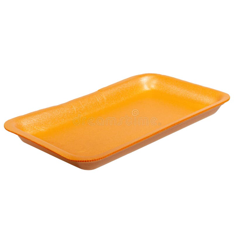 Empty Orange Plastic New Container for Takeaway or Picnic Food Stock ...