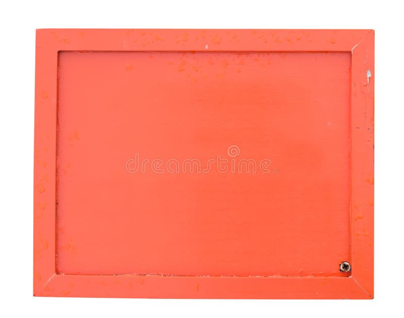 Empty Orange Wooden Sign Isolated White Clipping Path Stock Photos ...