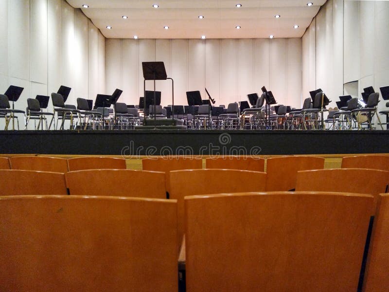 Empty orchestra stage stock photo. Image of culture - 264493630